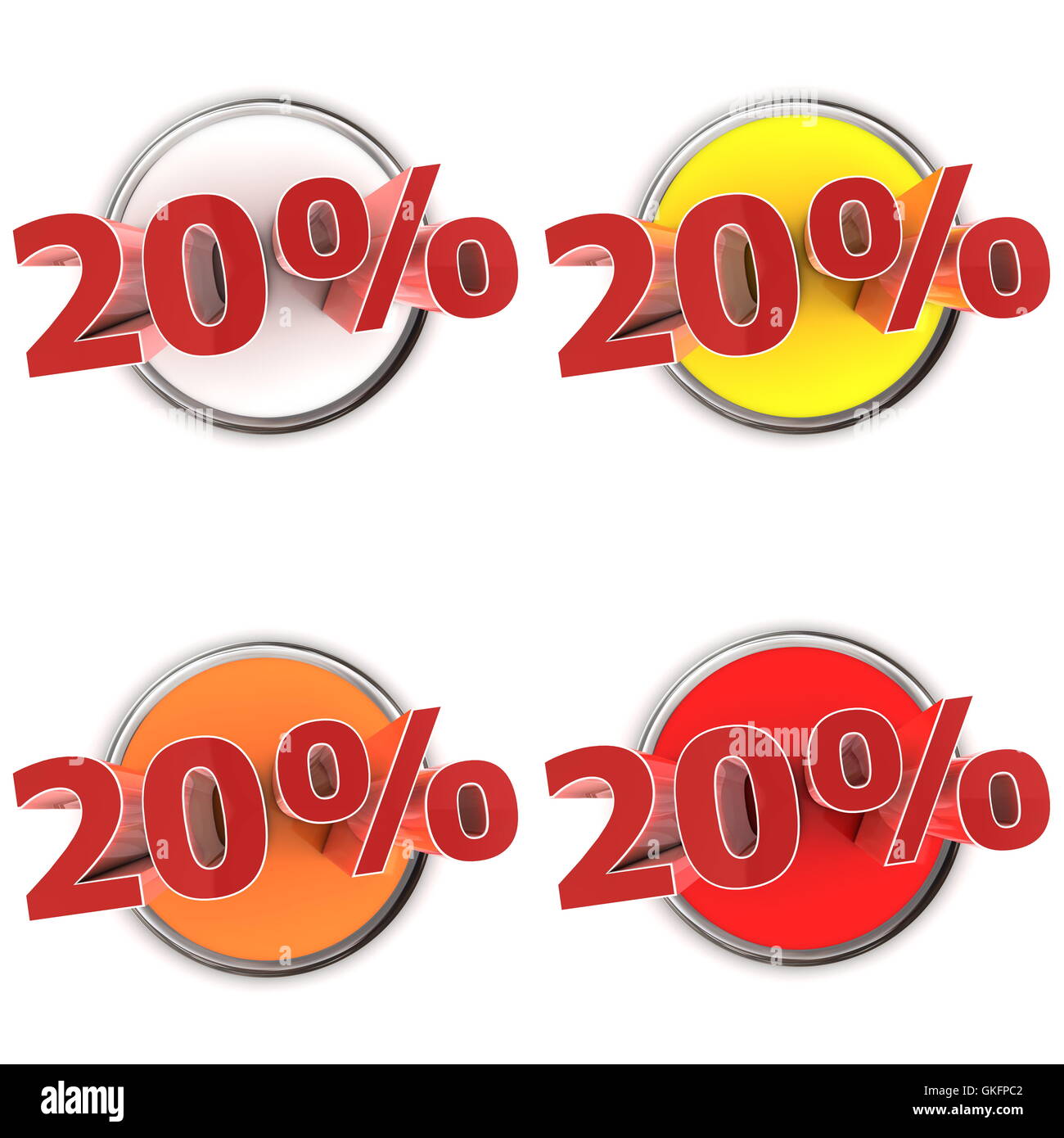 Discount Buttons - 20 Stock Photo - Alamy