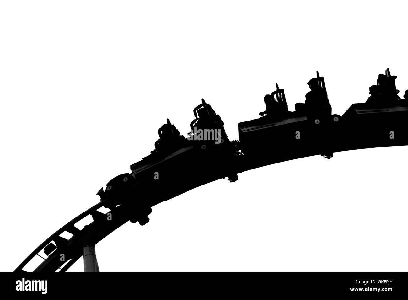 Looping roller coaster Black and White Stock Photos & Images - Alamy
