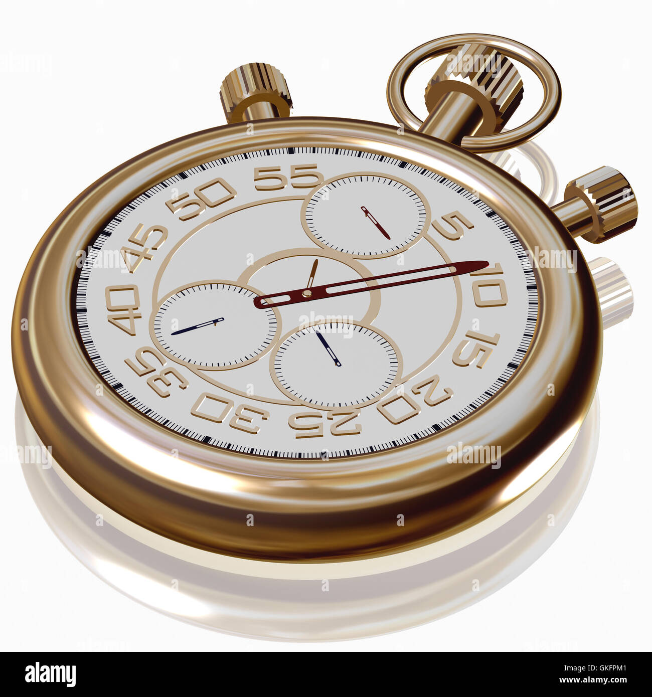 gold sport Stopwatch on white Stock Photo - Alamy