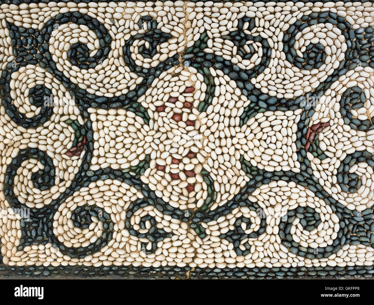 Pebbles Mosaic Symbol Pattern Stock Photo - Alamy