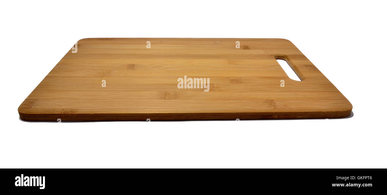 Wooden kitchen board isolated on white Stock Photo - Alamy