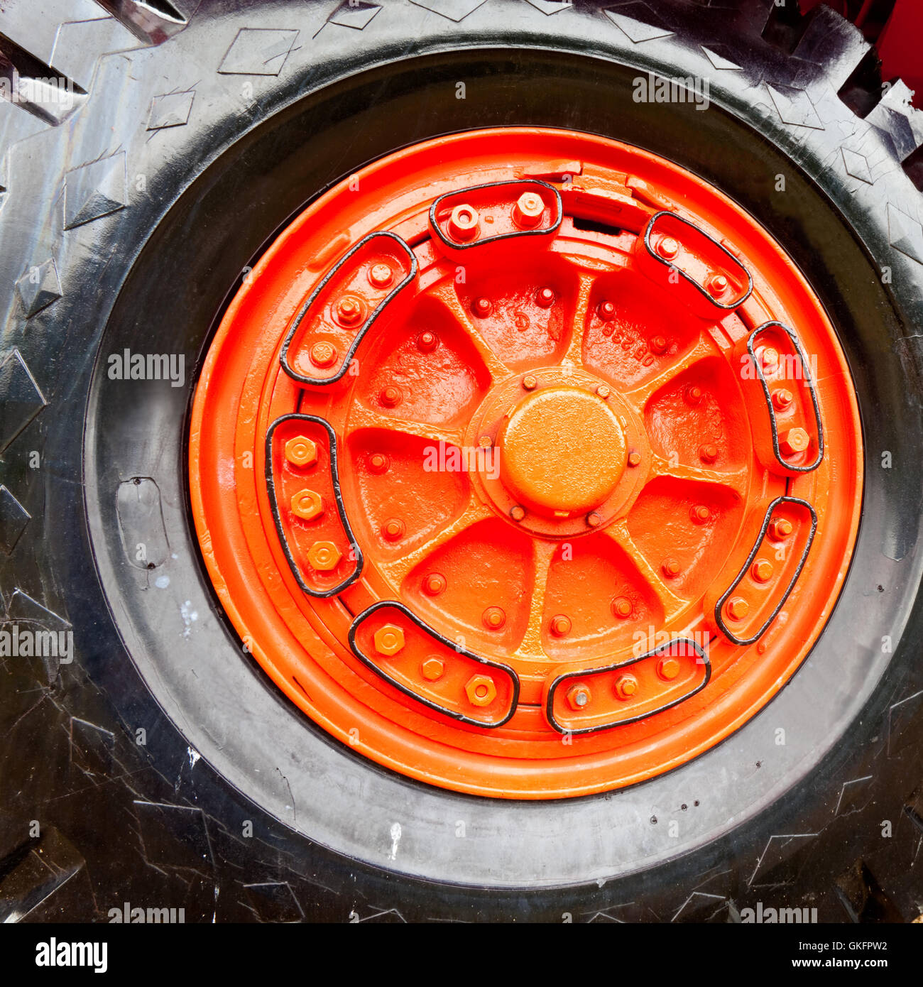 Wheel of vintage mining truck Stock Photo - Alamy