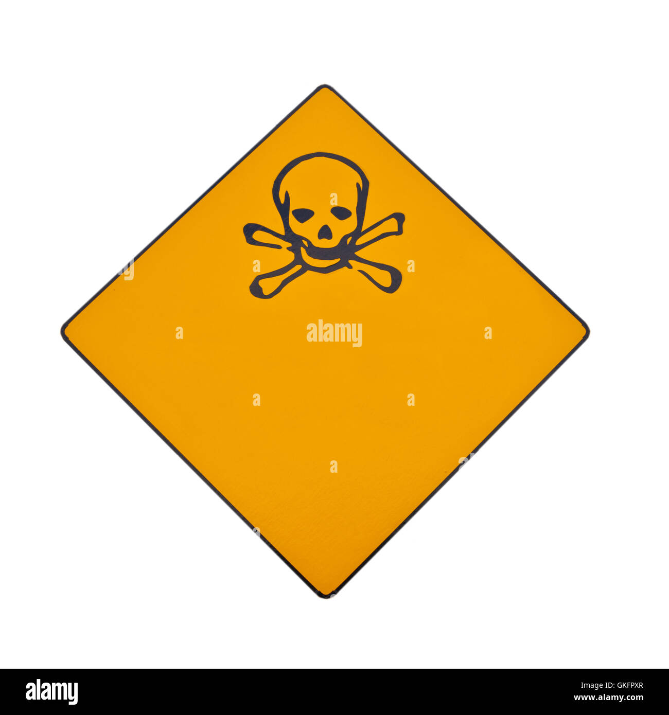 Danger Toxic Skull Yellow Sign Stock Photos & Danger Toxic Skull Yellow ...