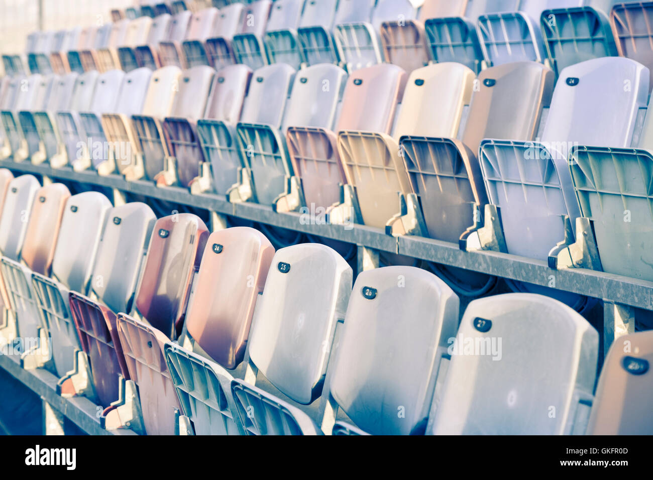 Retro Stadium Seats Stock Photo - Alamy