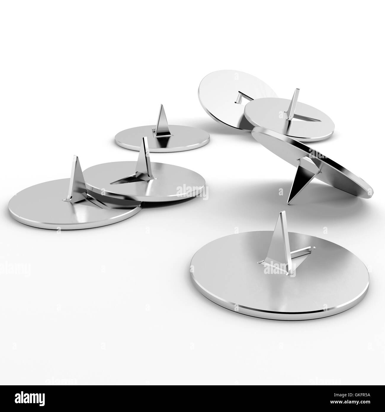 metallic office pins Stock Photo - Alamy