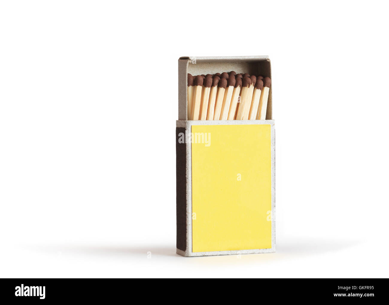 Open Yellow Matchbox Stock Photo - Alamy