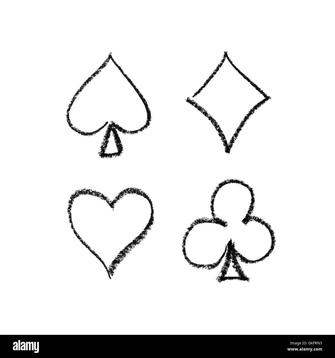 The four suits symbols Stock Photo - Alamy