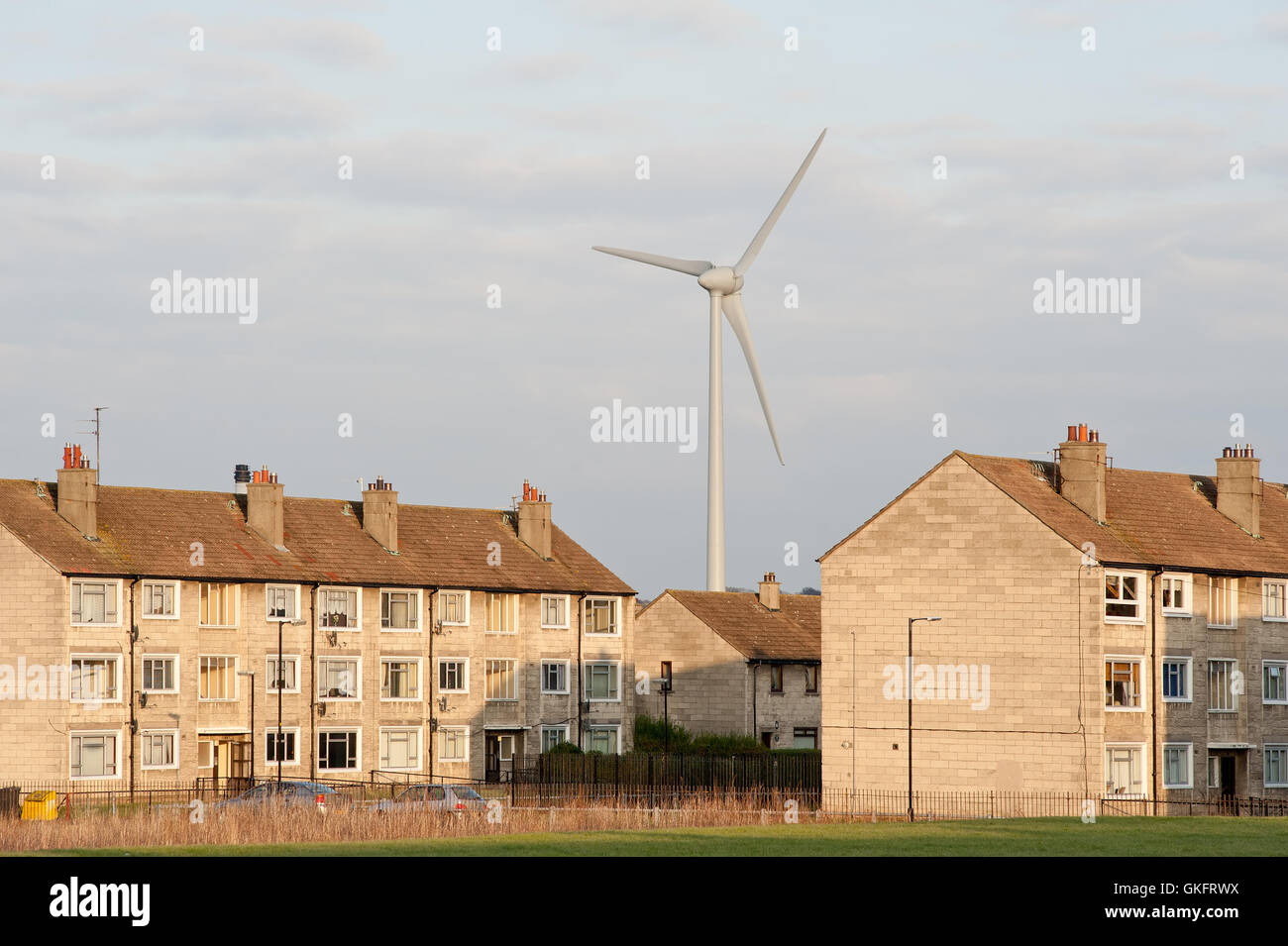 City wind turbine Stock Photo - Alamy