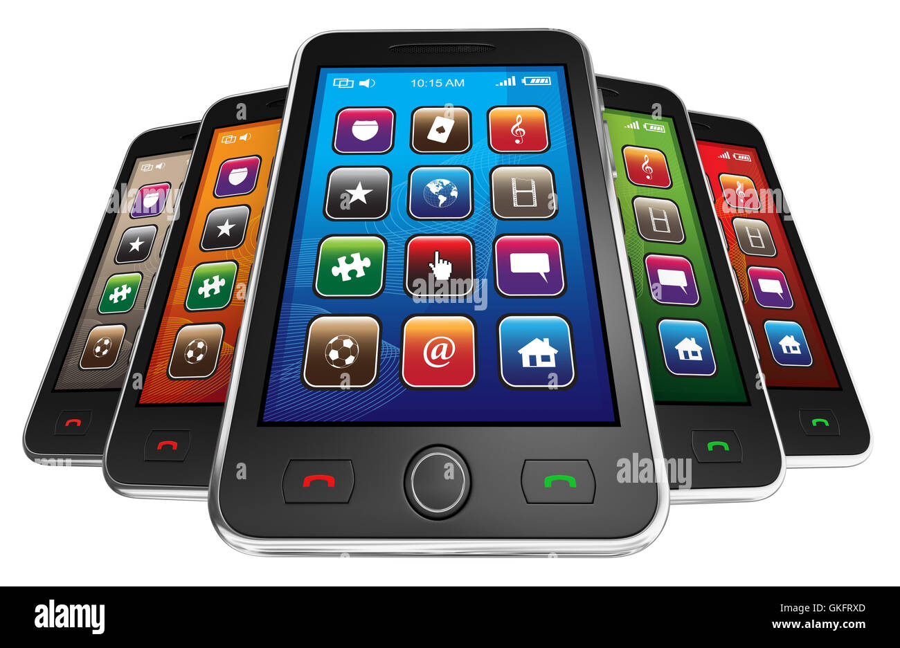 Black mobile smart phone Stock Photo - Alamy