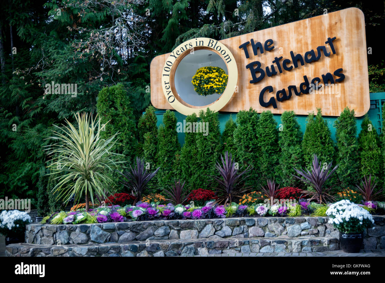 Beautiful Butchart Gardens in Autumn, Victoria,Canada 10 Stock Photo ...