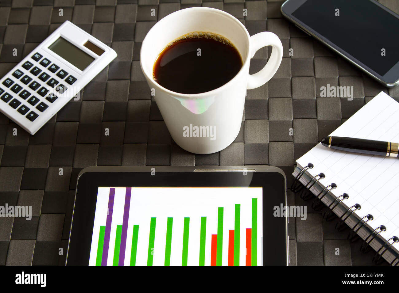 office calculation PC Stock Photo - Alamy