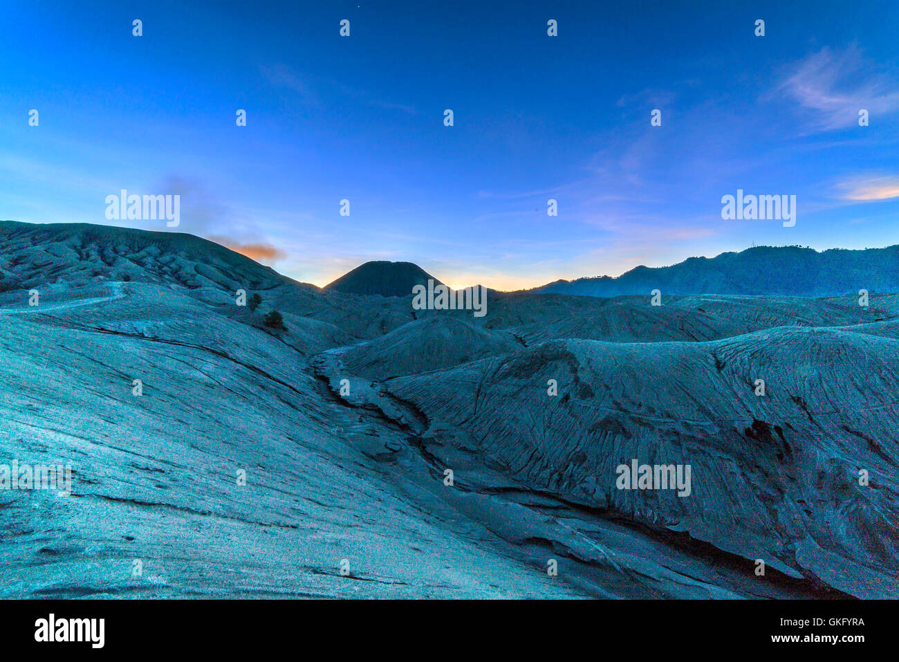 Bromo mount with sunset background Stock Photo - Alamy