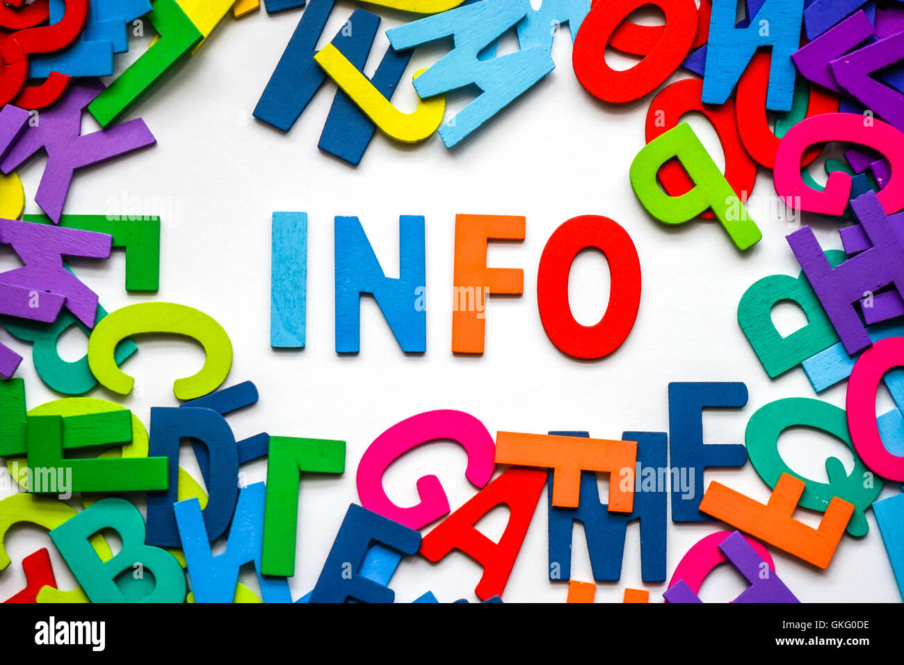 colorful wooden letter with white background Stock Photo - Alamy