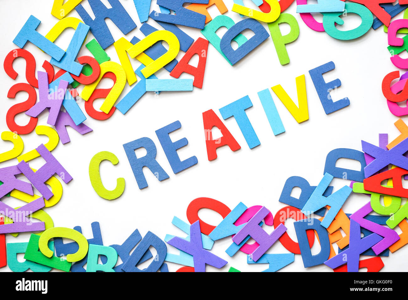 colorful wooden letter with white background Stock Photo - Alamy