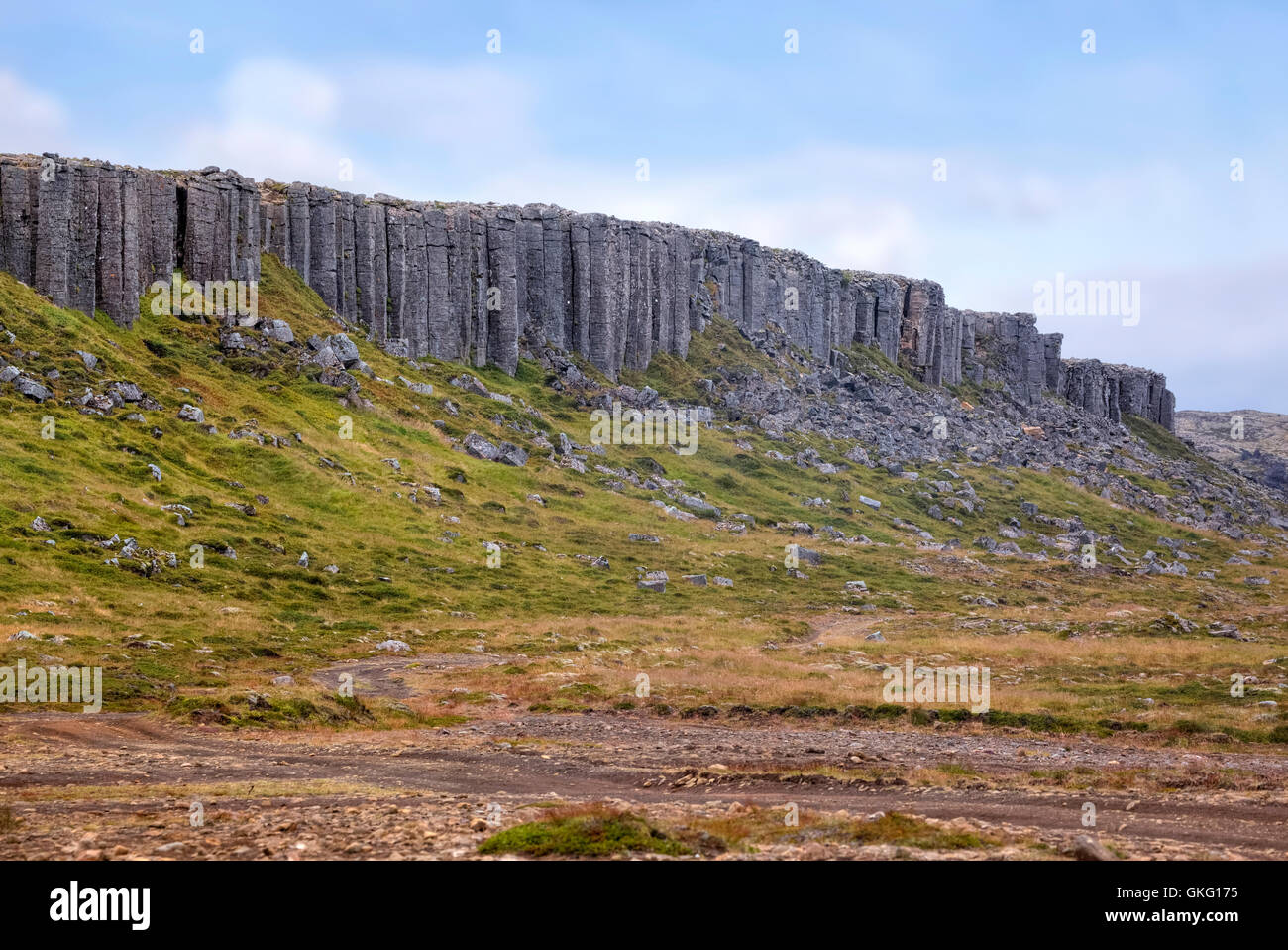 Basalt columns gerduberg snaefellsnes peninsula hi-res stock ...