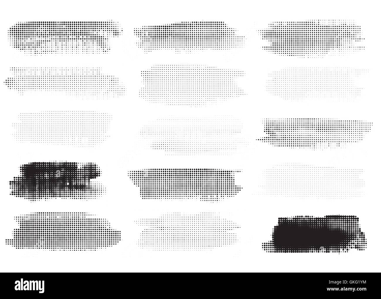 Set of Vintage Abstract Halftone Backgrounds. Vector Illustration ...