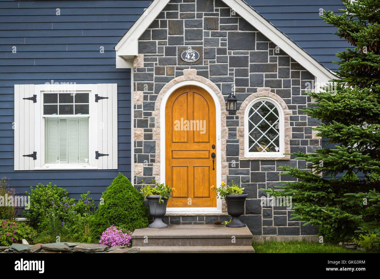 A house in the fishing village of Brigus, Newfoundland and Labrador ...