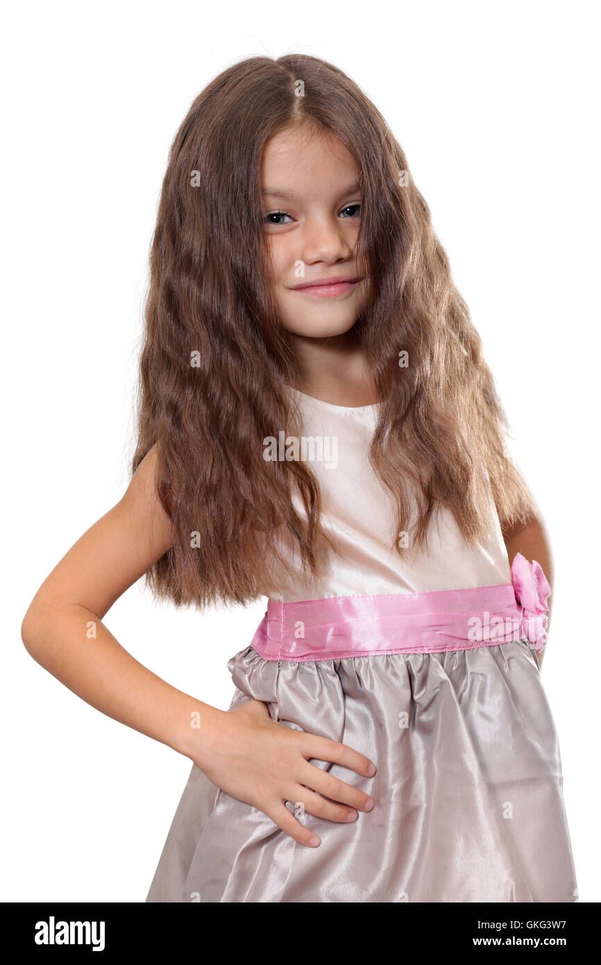 portrait of a little girl in the studio Stock Photo - Alamy
