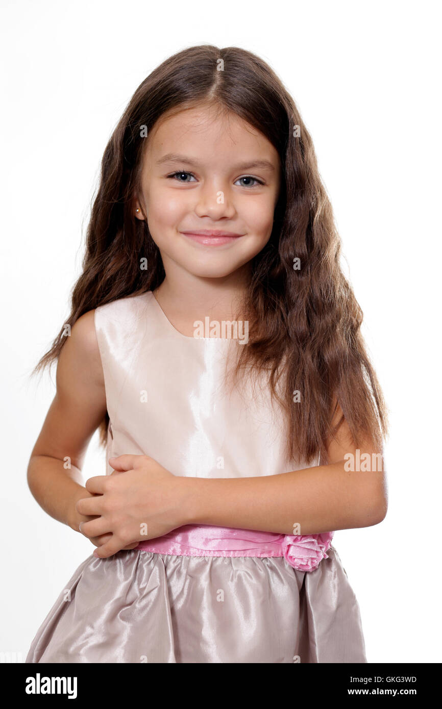 portrait of a little girl in the studio Stock Photo - Alamy