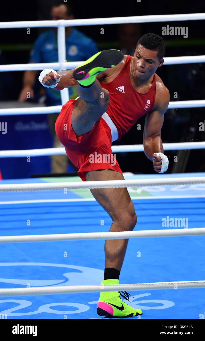 Rio de Janeiro. Brazil. 19th August, 2016. Joe Joyce (GBR) celebrates ...