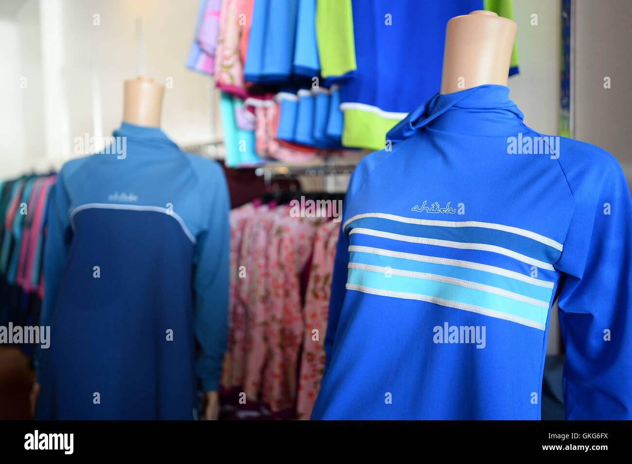 Sydney, Australia. 20th Aug, 2016. A sample of burqini from Ahiida at a ...