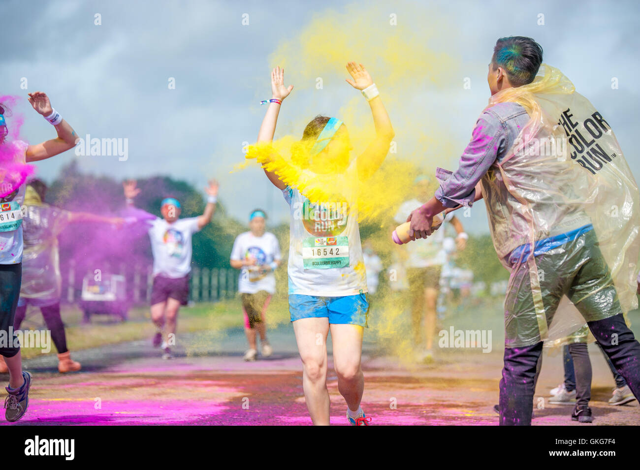Birmingham Color run 2016 Stock Photo - Alamy