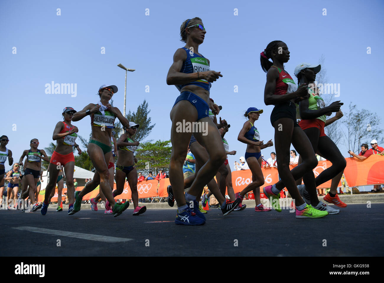 Rio de Janeiro, Brazil. 19th August, 2016. athletes on the first lap ...