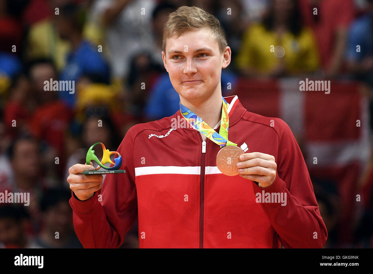 Rio De Janeiro, Brazil. 20th Aug, 2016. Denmark's Viktor Axelsen ...