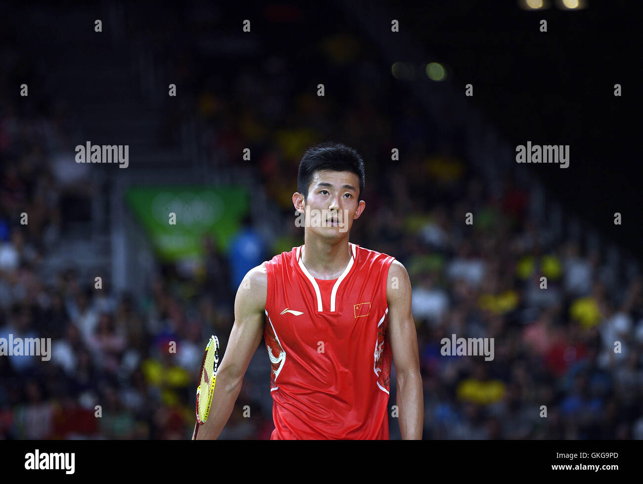 Rio De Janeiro, Brazil. 20th Aug, 2016. China's Chen Long competes ...