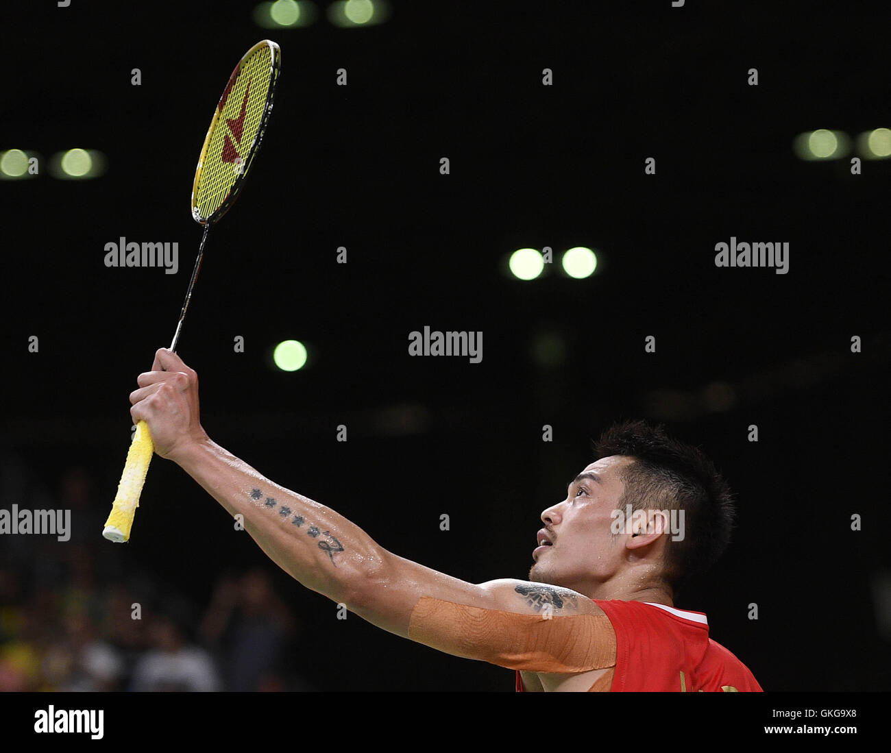 Rio De Janeiro, Brazil. 20th Aug, 2016. China's Lin Dan waves to ...