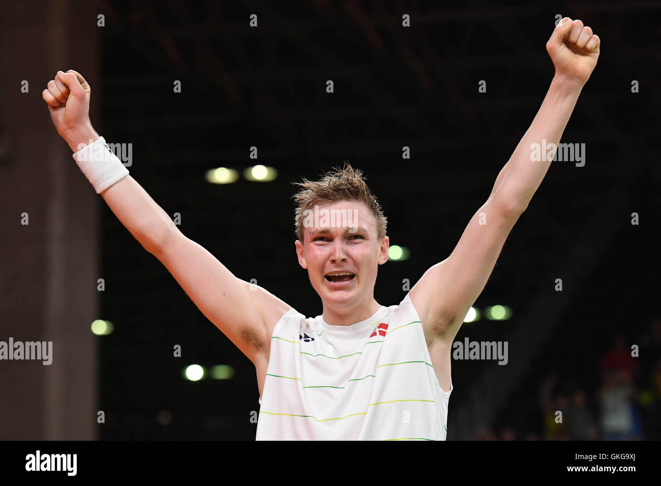 Rio De Janeiro, Brazil. 20th Aug, 2016. Denmark's Viktor Axelsen ...