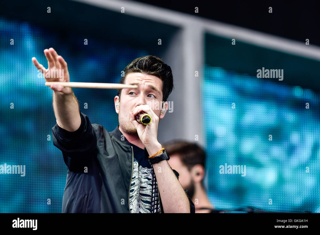 V Festival, Chelmsford, UK. 20th August 2016. Bastille performs on the ...
