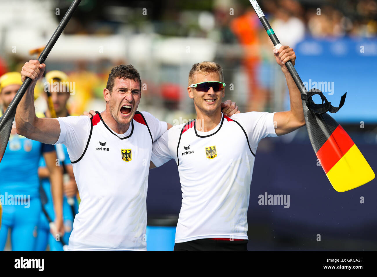 Rio De Janeiro, Brazil. 20th Aug, 2016. Germany's Sebastian Brendel (L ...