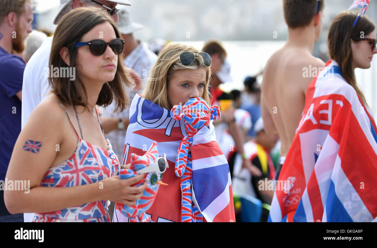 Rio de Janeiro. Brazil. 20th August, 2016. The British fans. Canoe ...