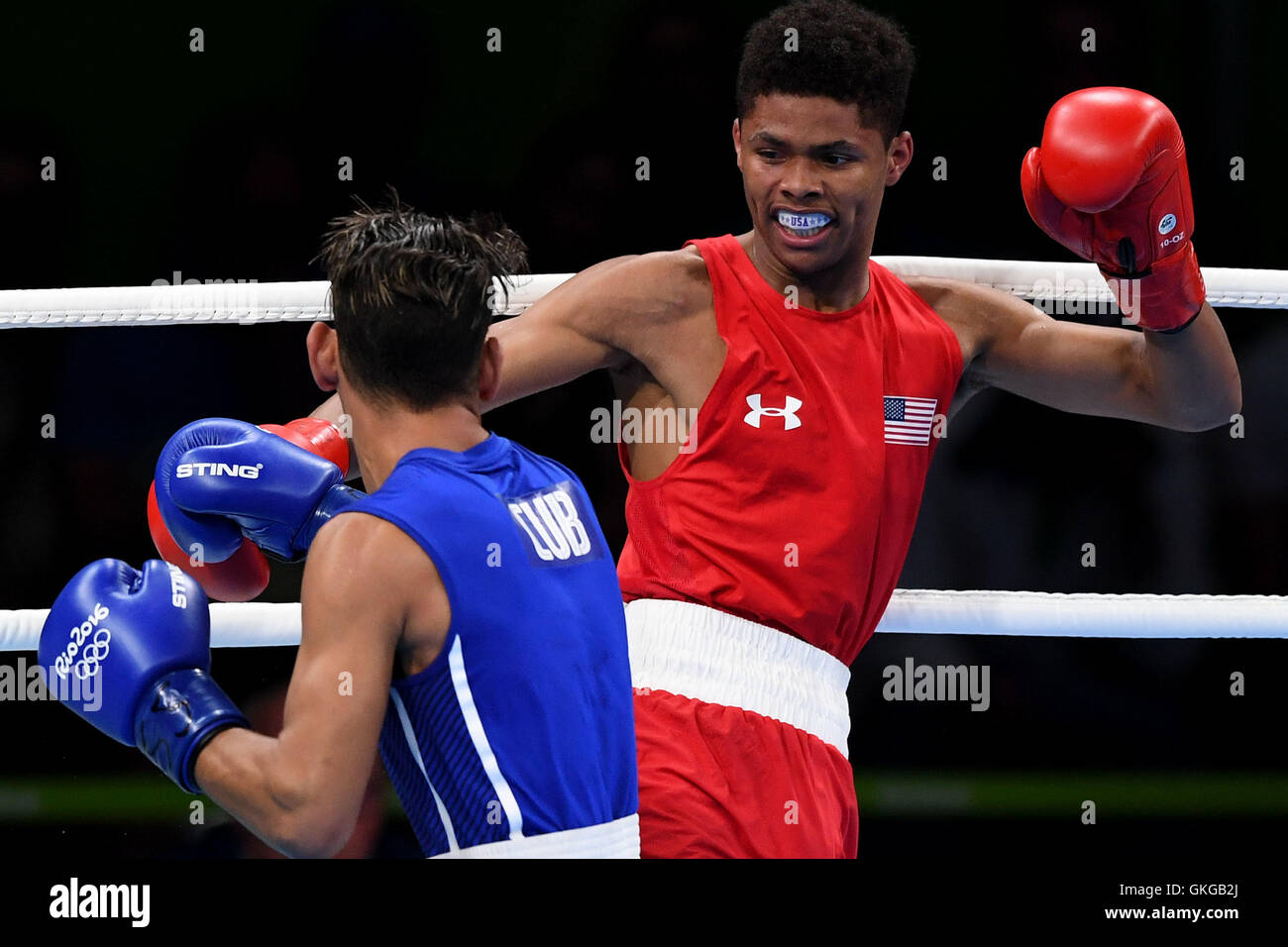 Rio De Janeiro, Brazil. 20th Aug, 2016. Cuba's Robeisy Ramirez (L ...
