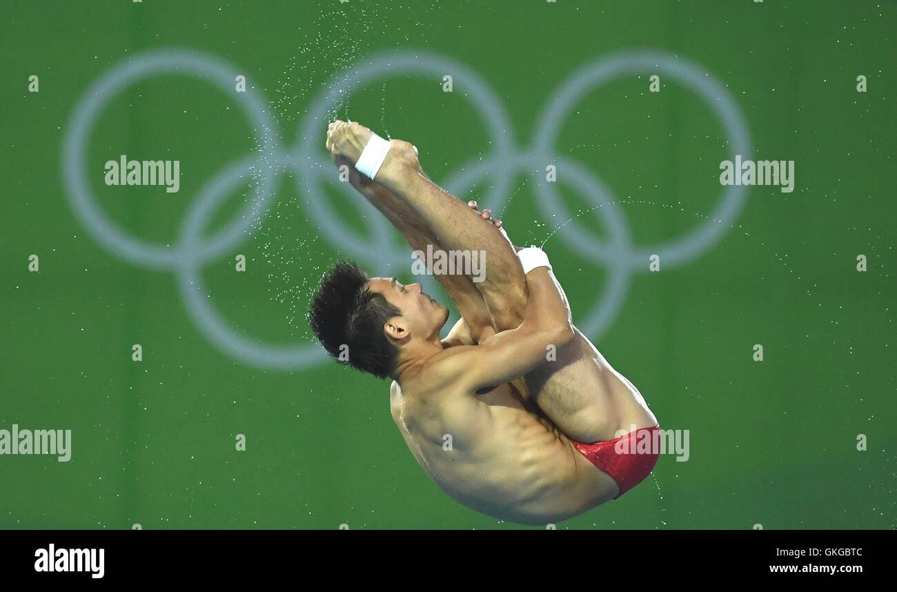 Rio De Janeiro, Brazil. 20th Aug, 2016. China's Qiu Bo competes during ...