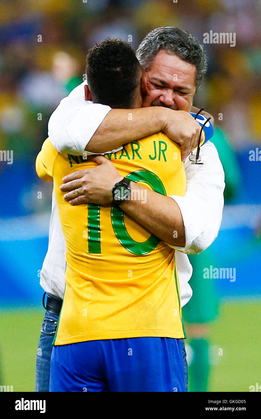 Rio De Janeiro, Brazil. 20th Aug, 2016. Celebration of winning the gold ...