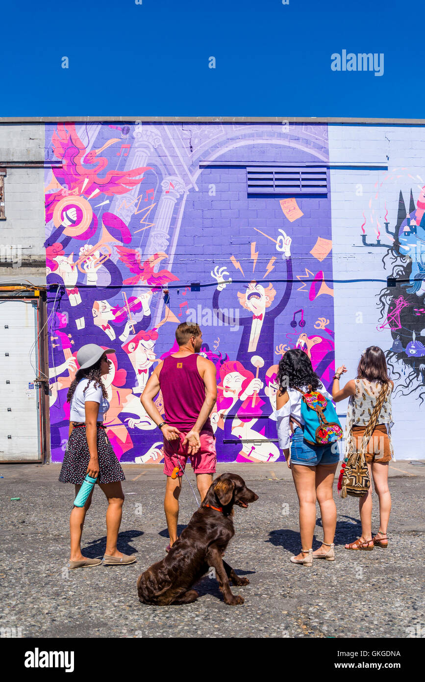 British columbia canada mural festival vancouver mural hi-res stock ...