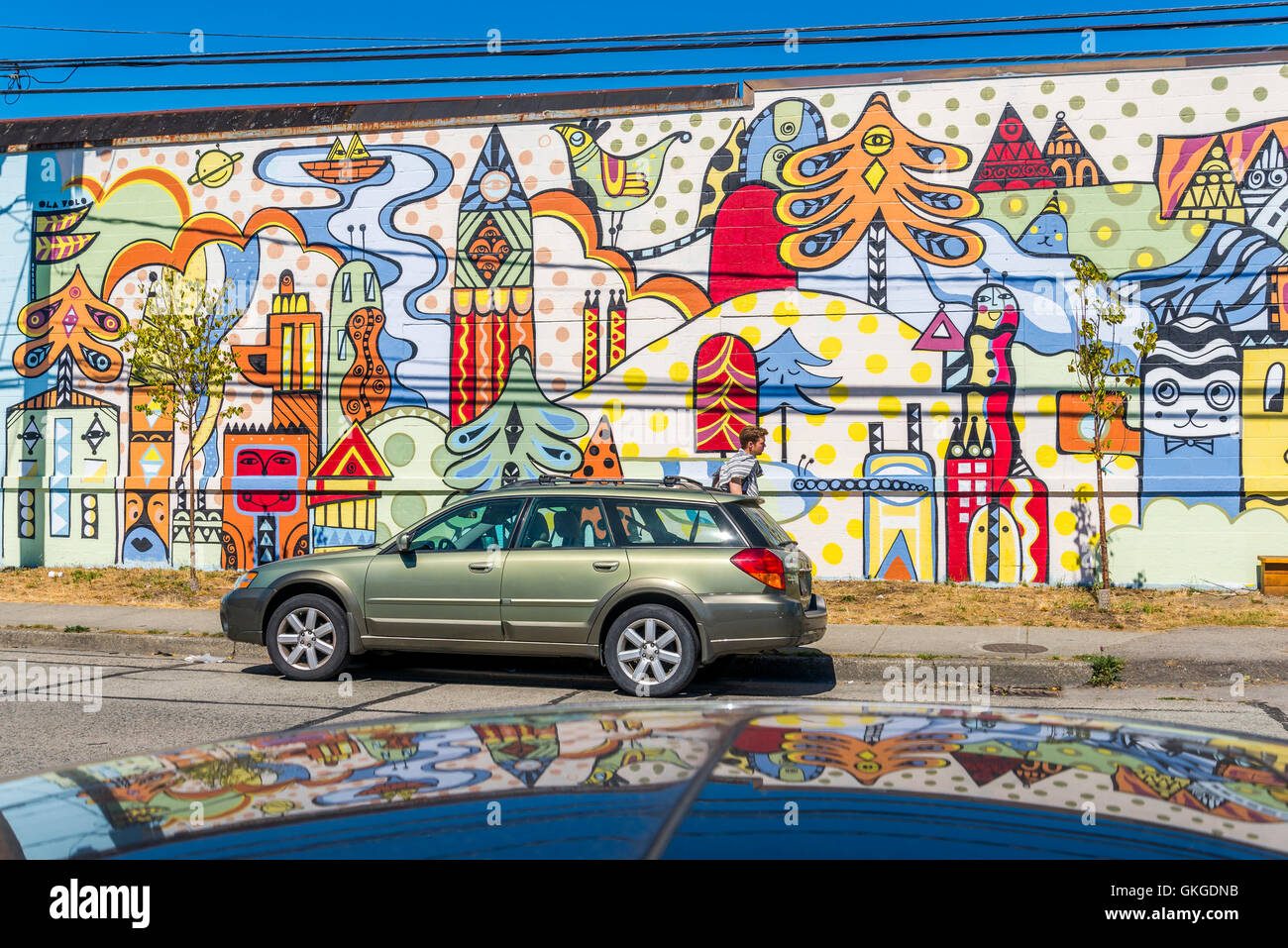 British columbia canada mural festival vancouver mural hi-res stock ...