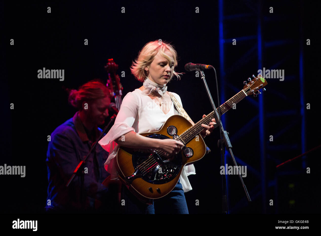 Folk singer Laura Marling headlines on the Mountain Stage on Day Two of ...