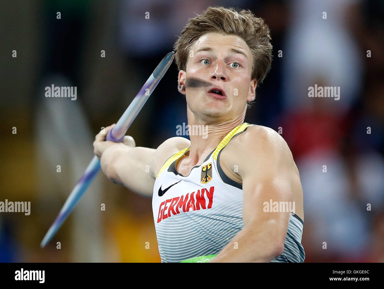 Olympic gold medal javelin throw hi-res stock photography and images ...
