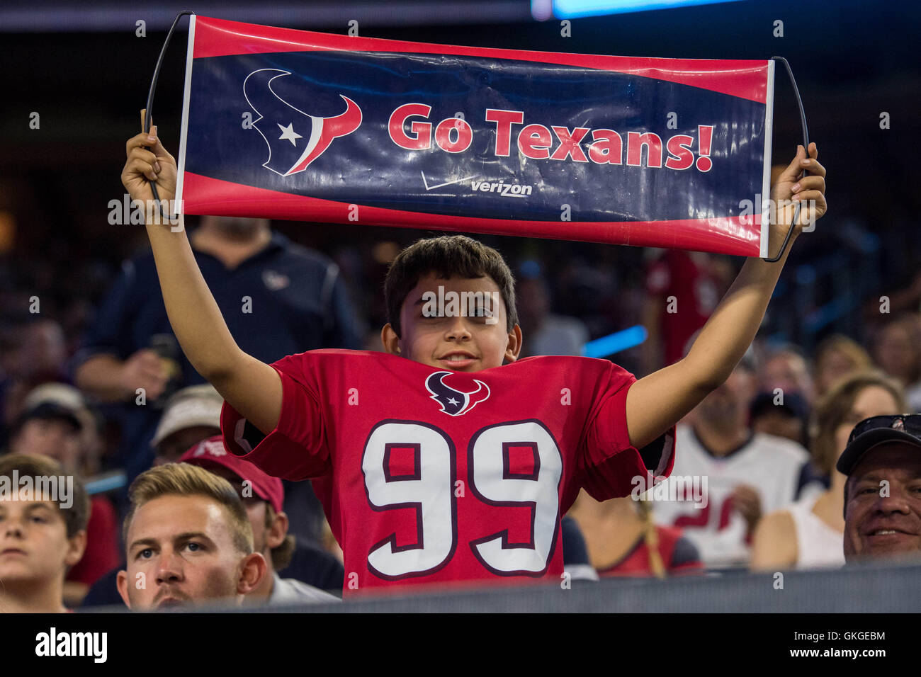 Houston, Texas, USA. 20th Aug, 2016. A Houston Texans fan during the ...