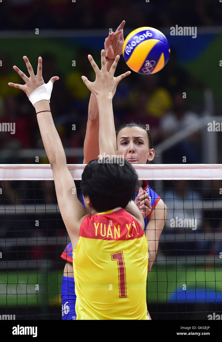 Rio De Janeiro, Brazil. 20th Aug, 2016. Serbia's Milena Rasic (R ...