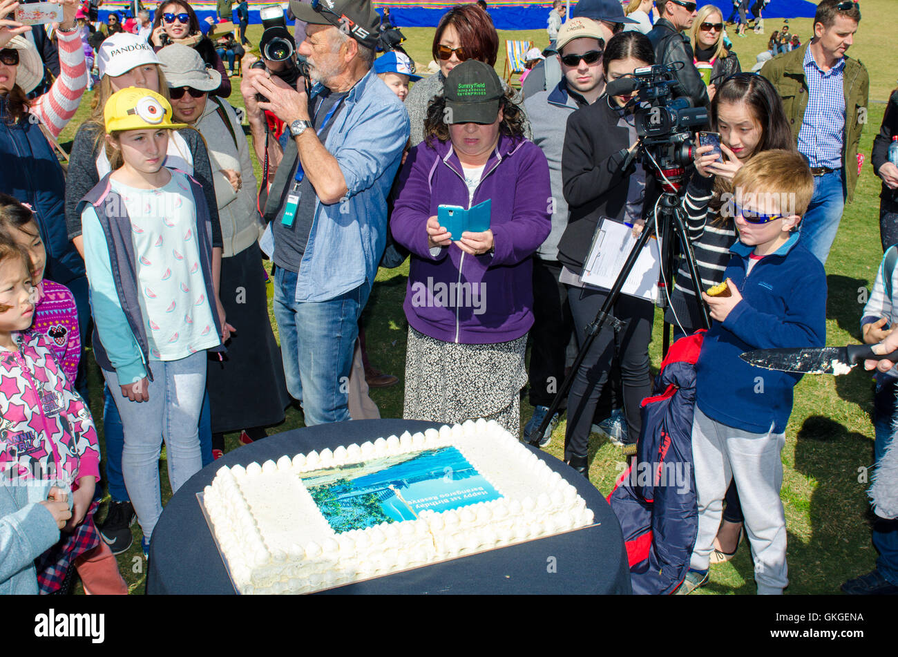 Sydney, Australia. 21st Aug, 2016. Barangaroo Reserve enjoys it's first ...