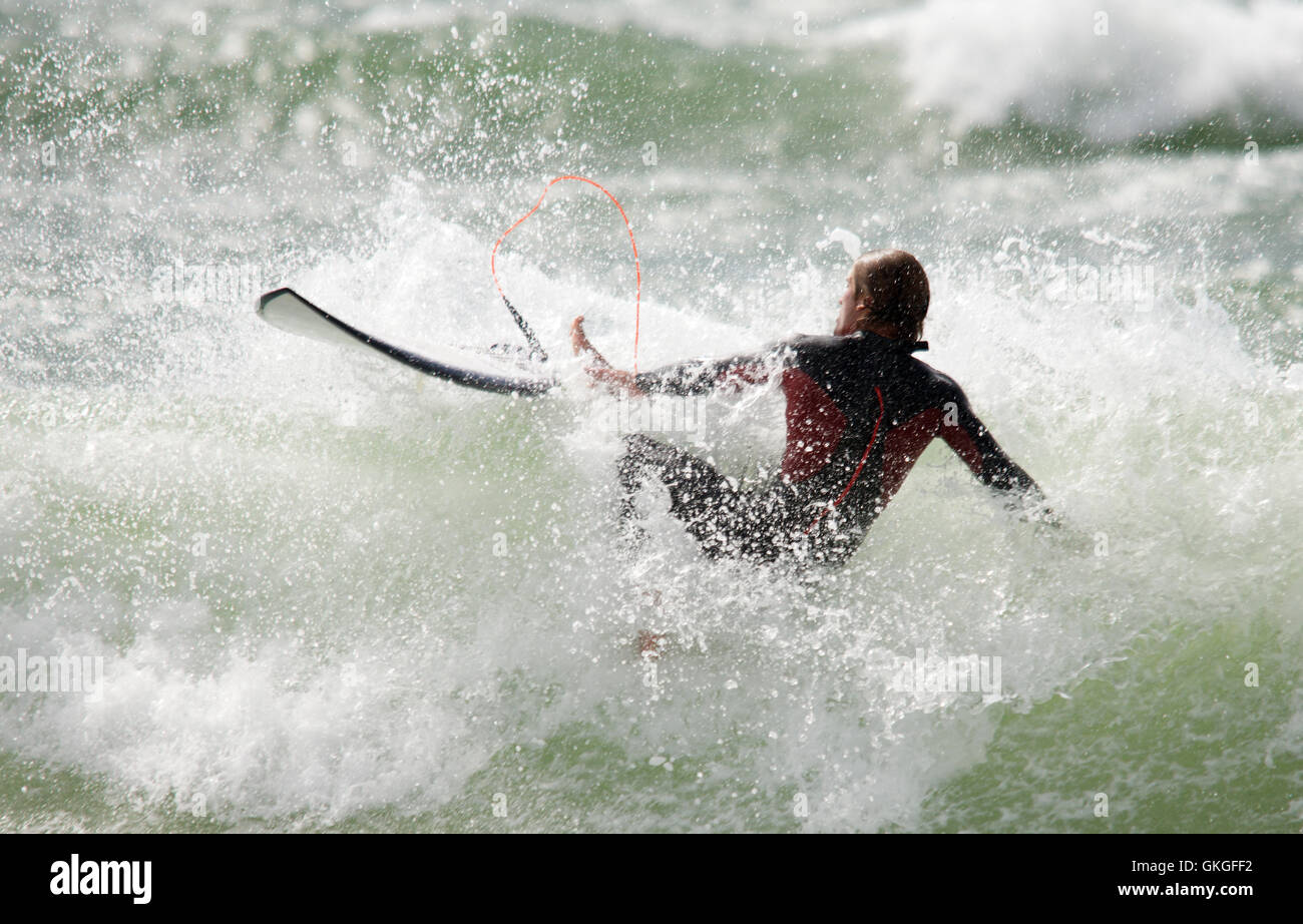 Bournemouth: August 20th 2016: Highs and good waves attract the surfers ...