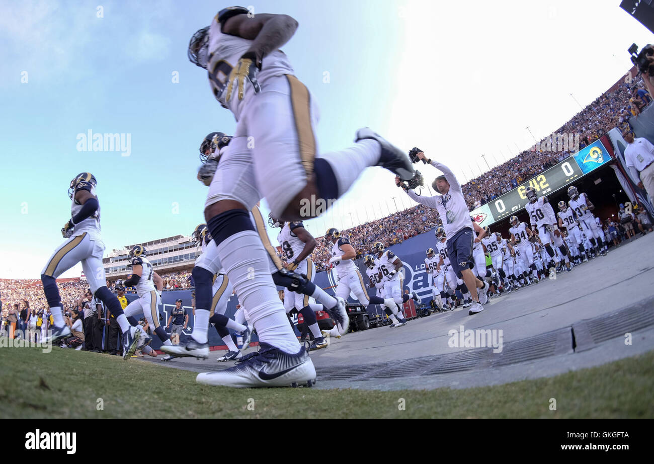 Los Angeles, California, USA. 20th Aug, 2016. Los Angeles Rams run out ...