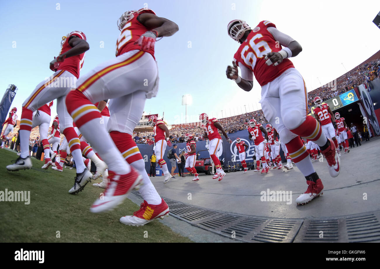 Los Angeles, California, USA. 20th Aug, 2016. Kansas City Chiefs run ...