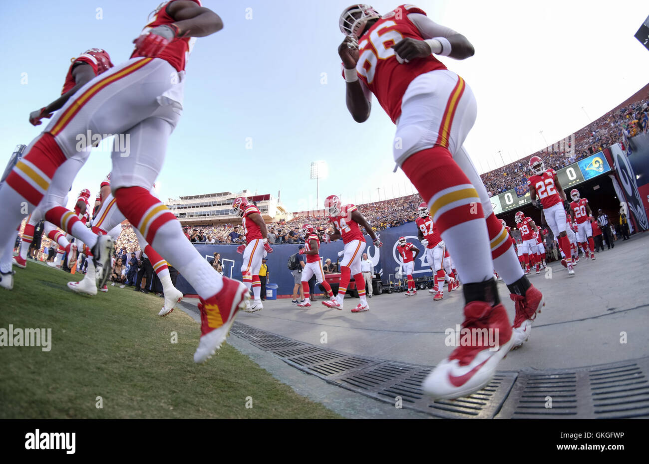 Los Angeles, California, USA. 20th Aug, 2016. Kansas City Chiefs run ...