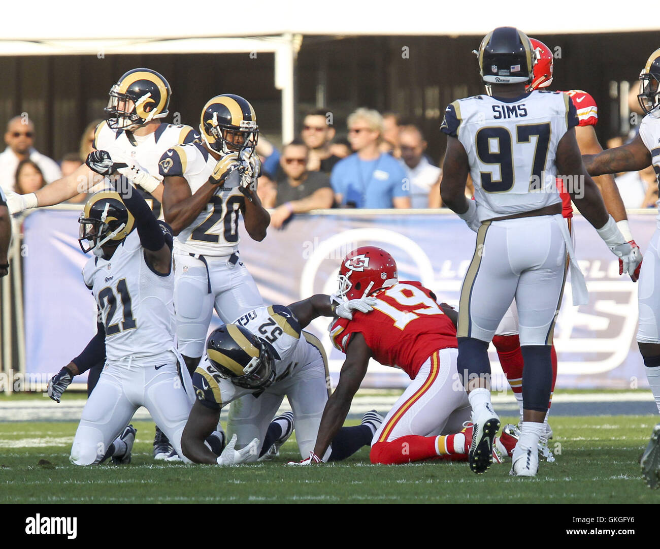 Los Angeles, California, USA. 20th Aug, 2016. Kansas City Chiefs and ...