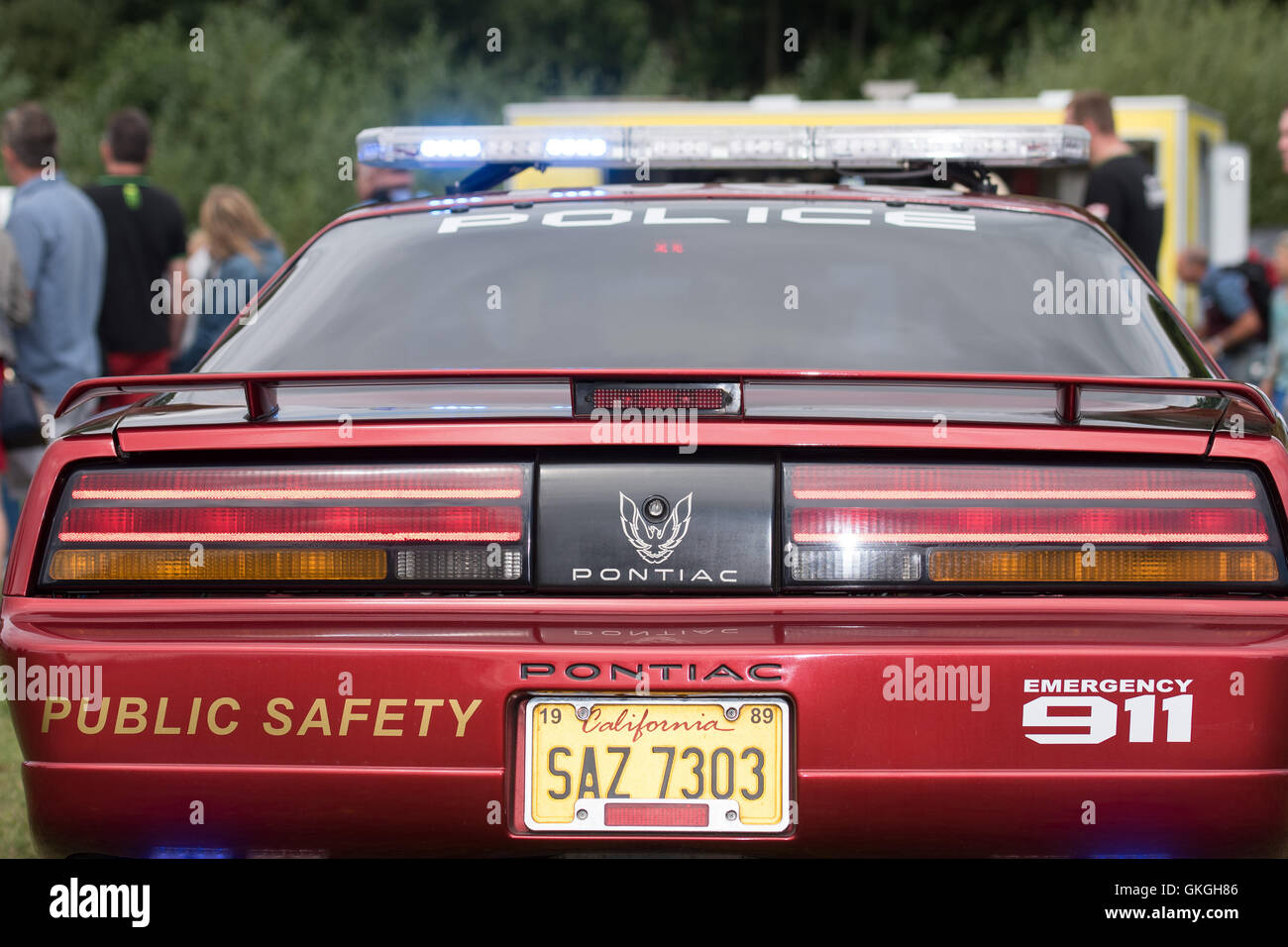 Brentwood, Essex, 21st August, 2016 Pontiac police car at the Custom ...